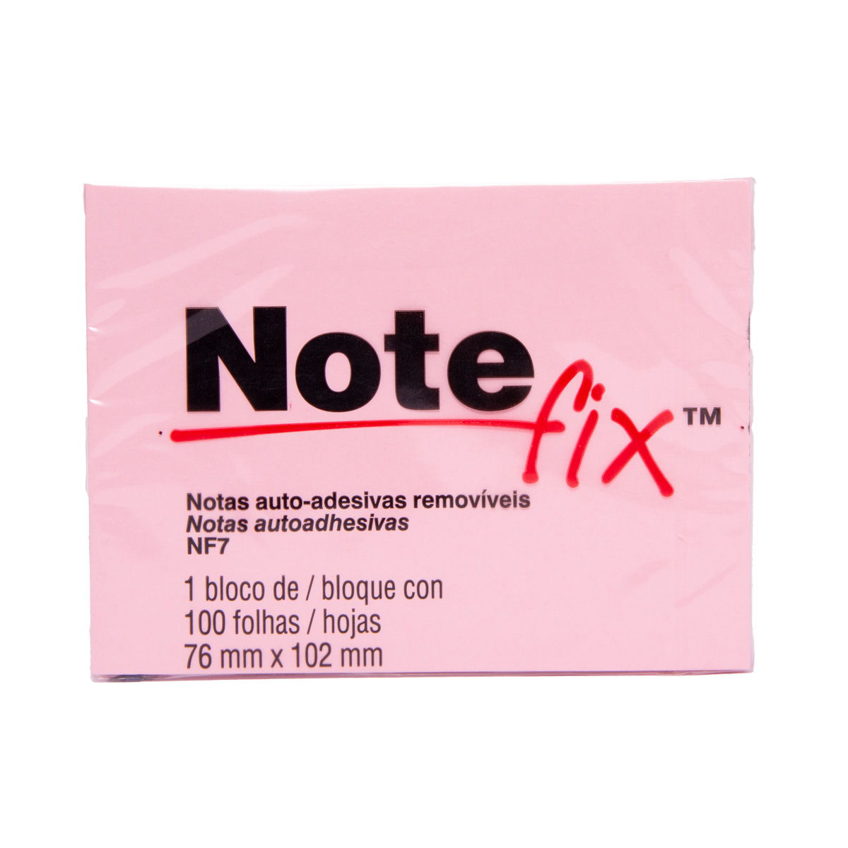 Bloco Adesivo Note Fix 3M 76X102mm Rosa